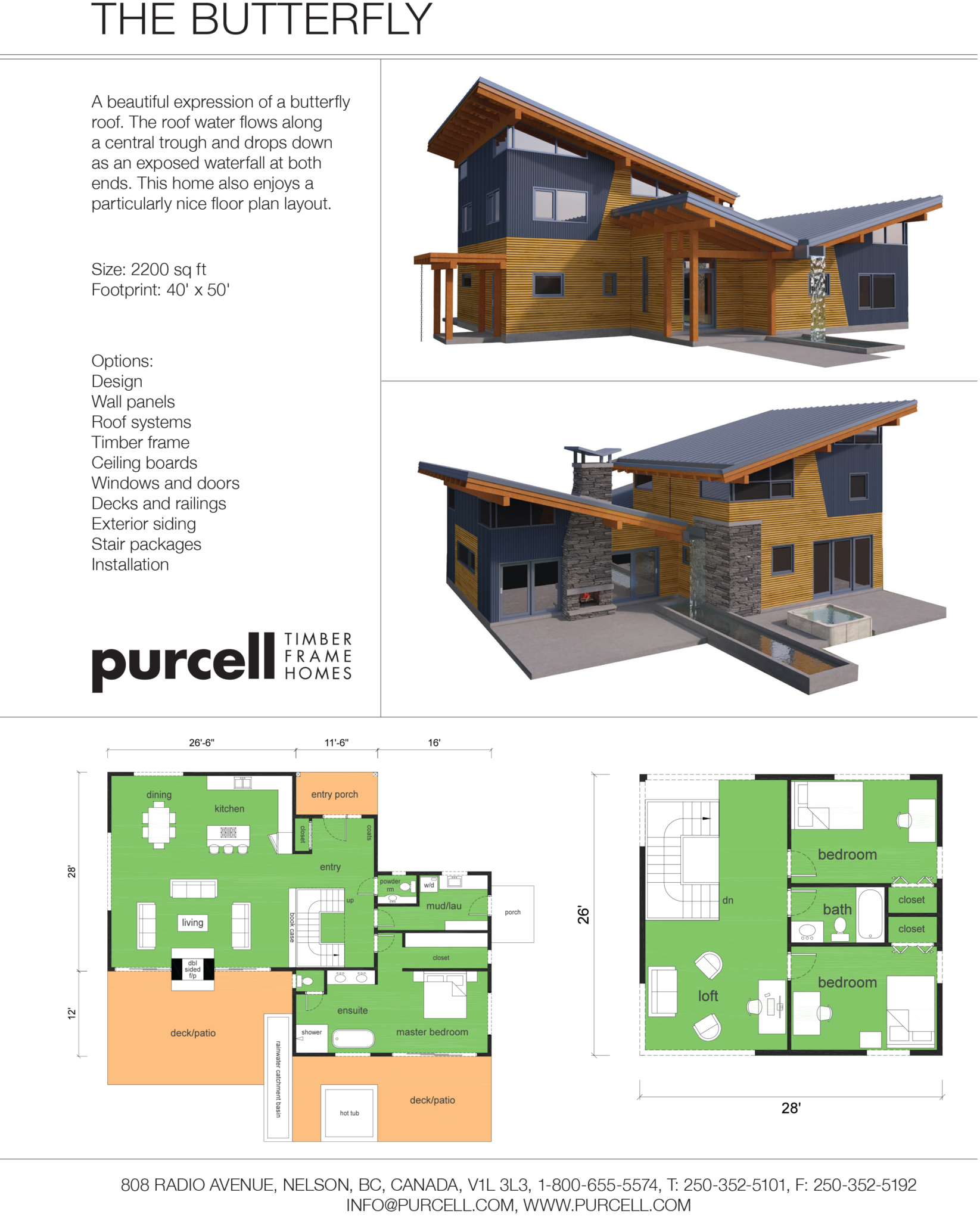 The Butterfly Prefab Home Design Plans - By Purcell Homes
