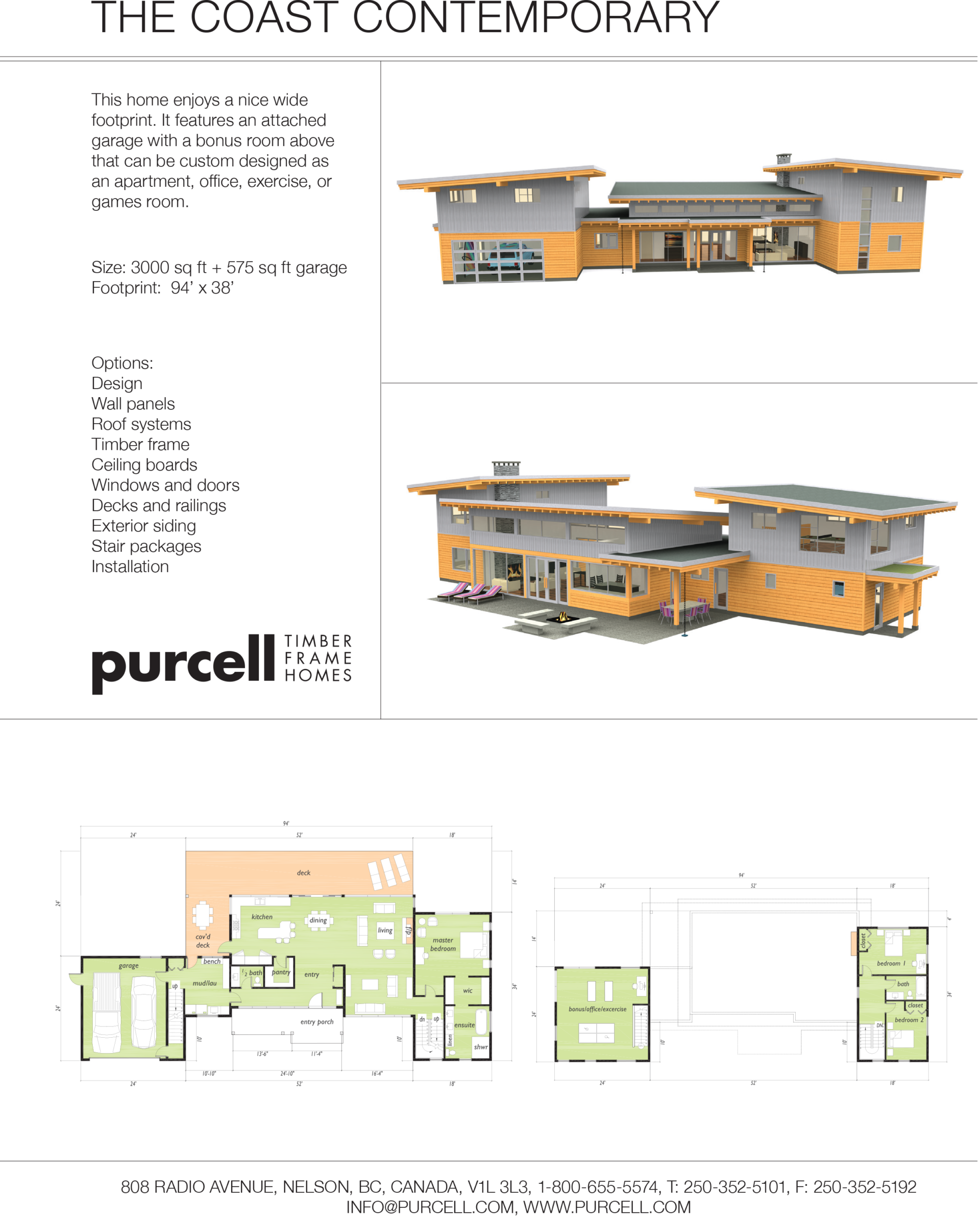The Coast Contemporary Prefab Home Design Plans - By Purcell Homes