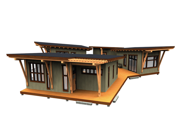 The Courtyard Cabins Prefab Home Design Plans - By Purcell Homes