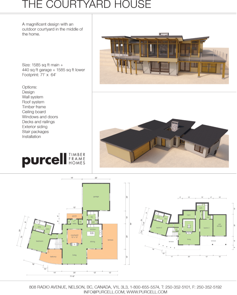 The Courtyard House Prefab Home Design Plans - By Purcell Homes