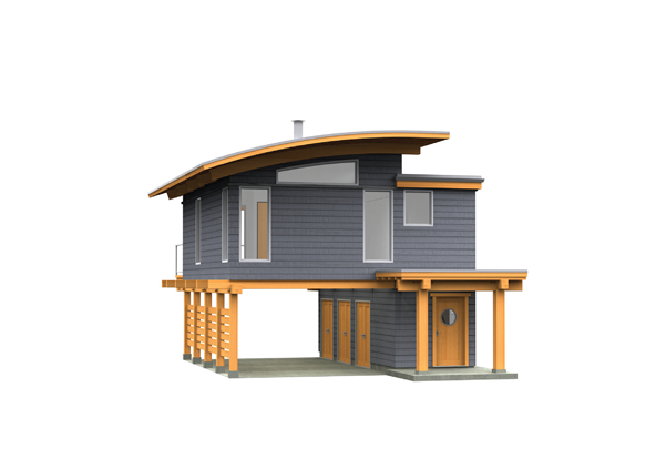 The Curve Studio Prefab Home Design Plans - By Purcell Homes