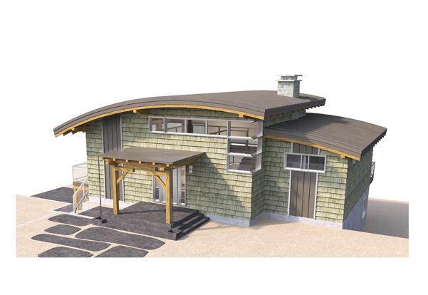 The Curved Roof House Prefab Home Design Plans - By Purcell Homes