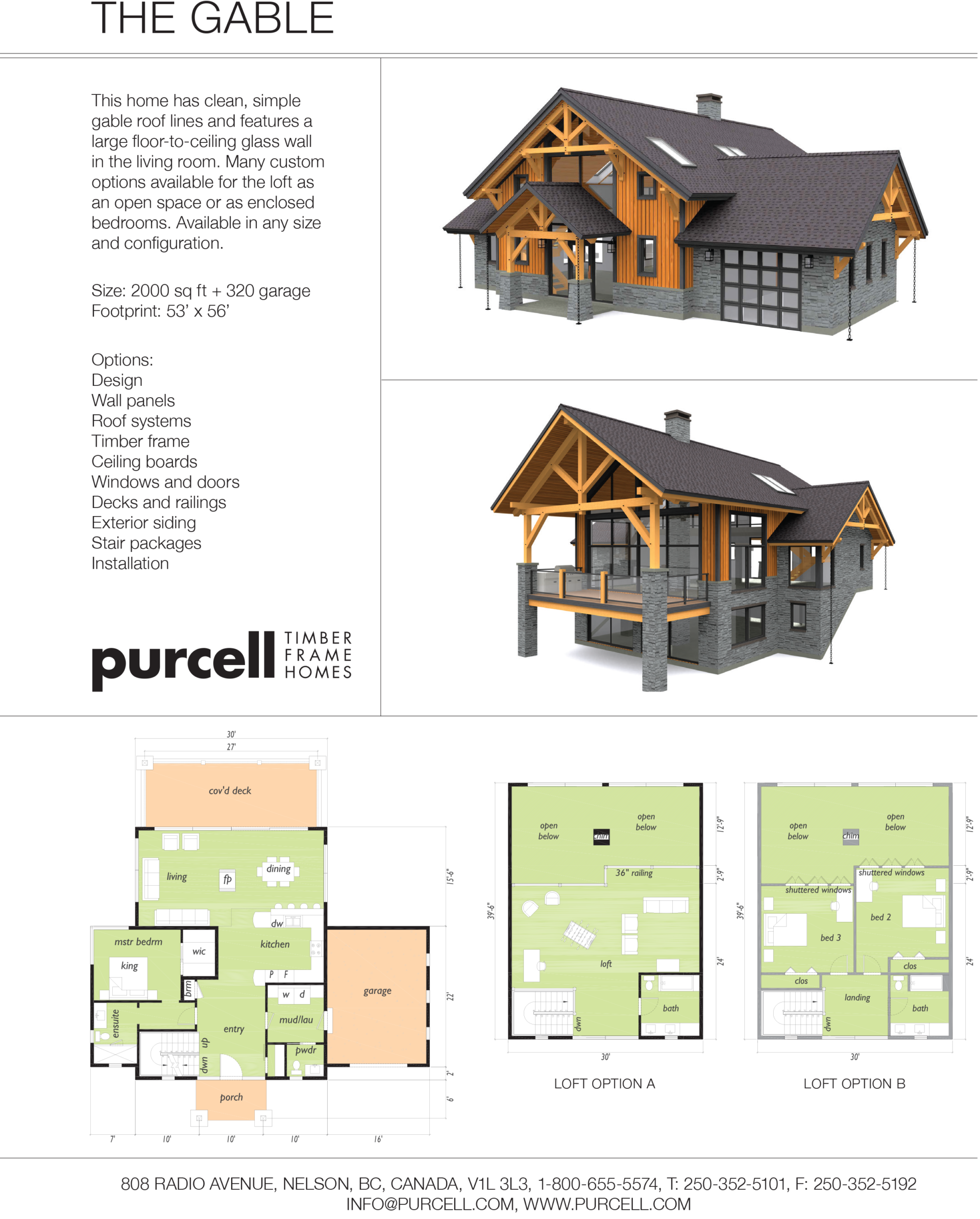 The Gable Prefab Home Design Plans - By Purcell Homes