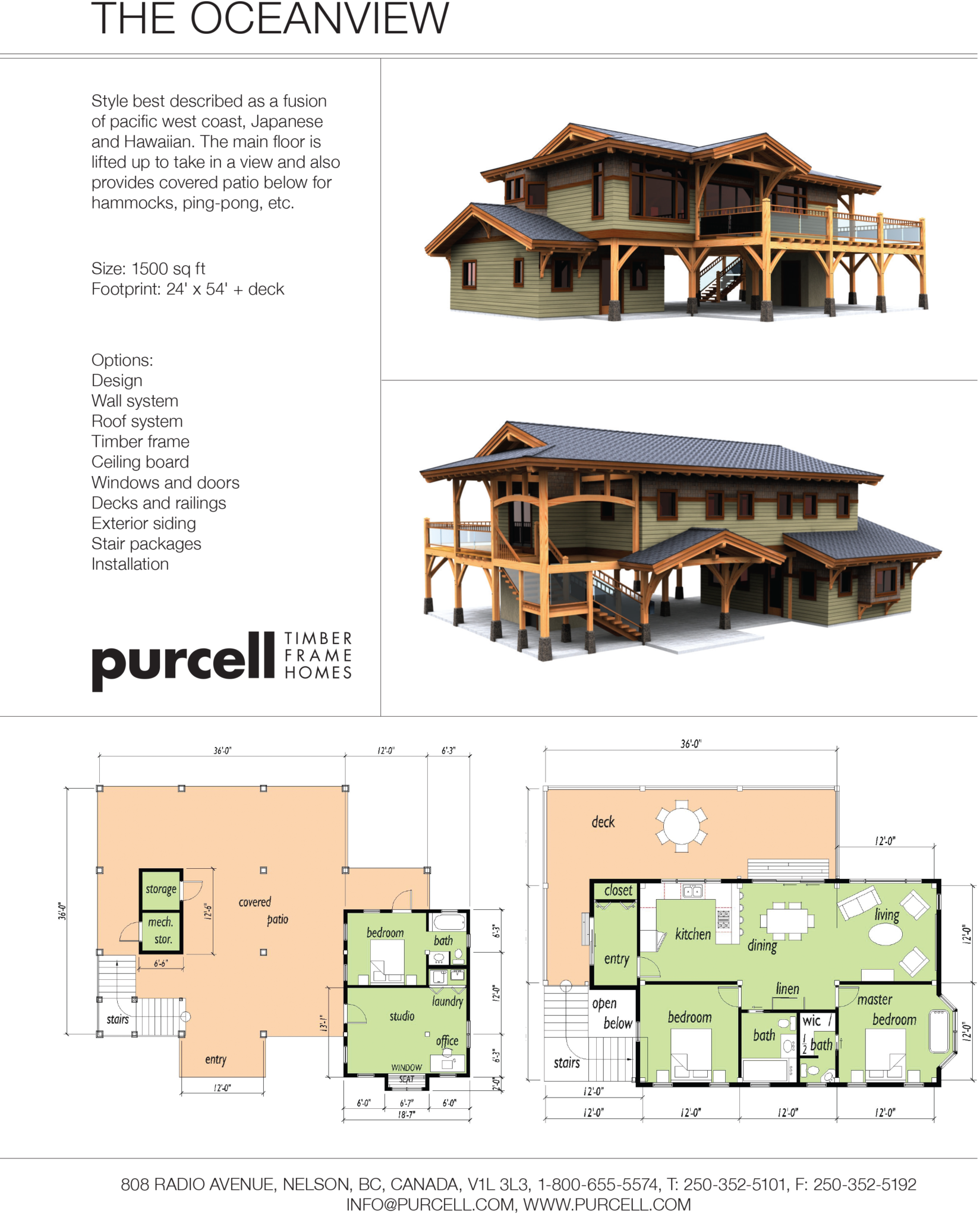 The Oceanview Prefab Home Design Plans - By Purcell Homes