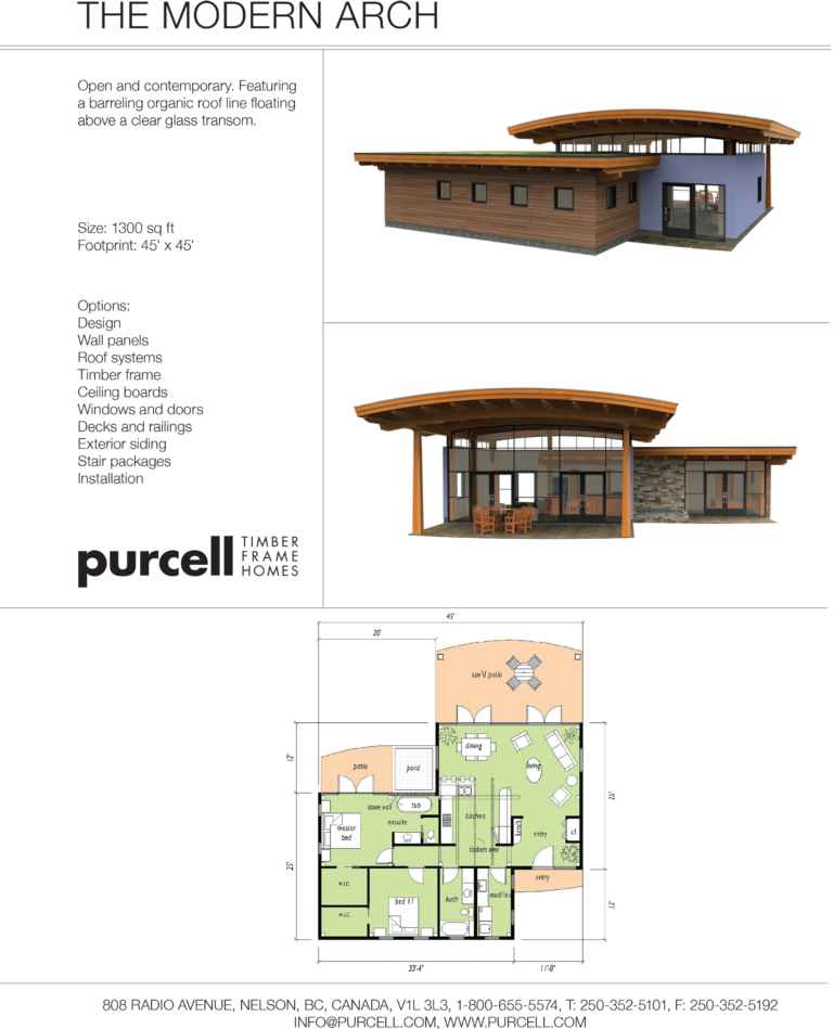 The Modern Arch Prefab Home Design Plans - By Purcell Homes